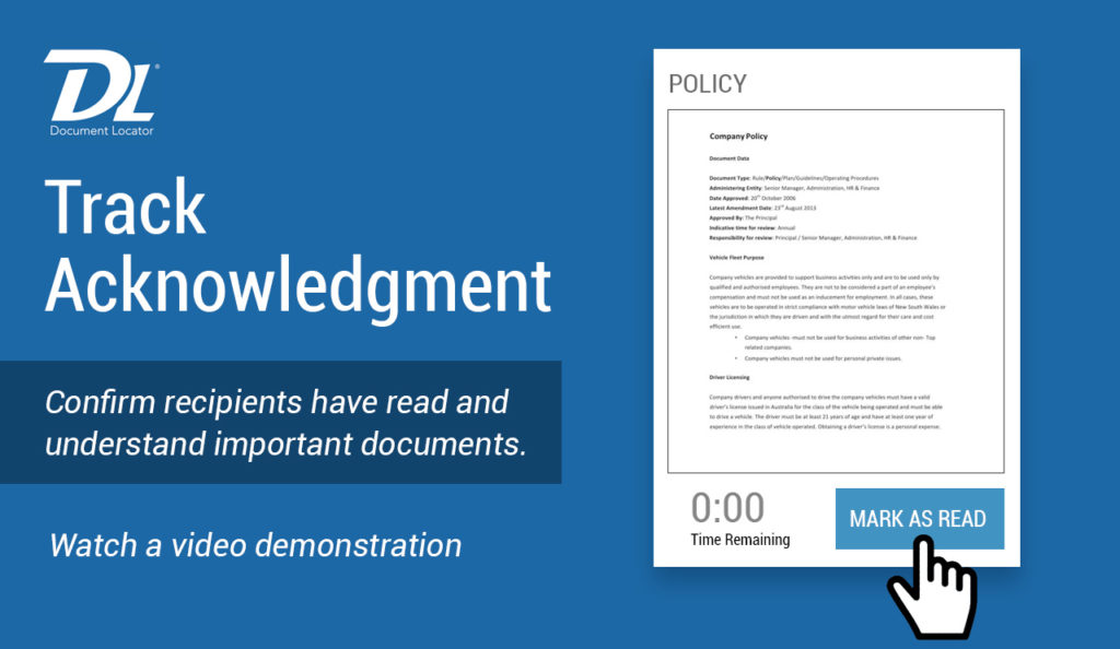 Track Acknowledgment and Confirm Recipients Have Read and Understand ...